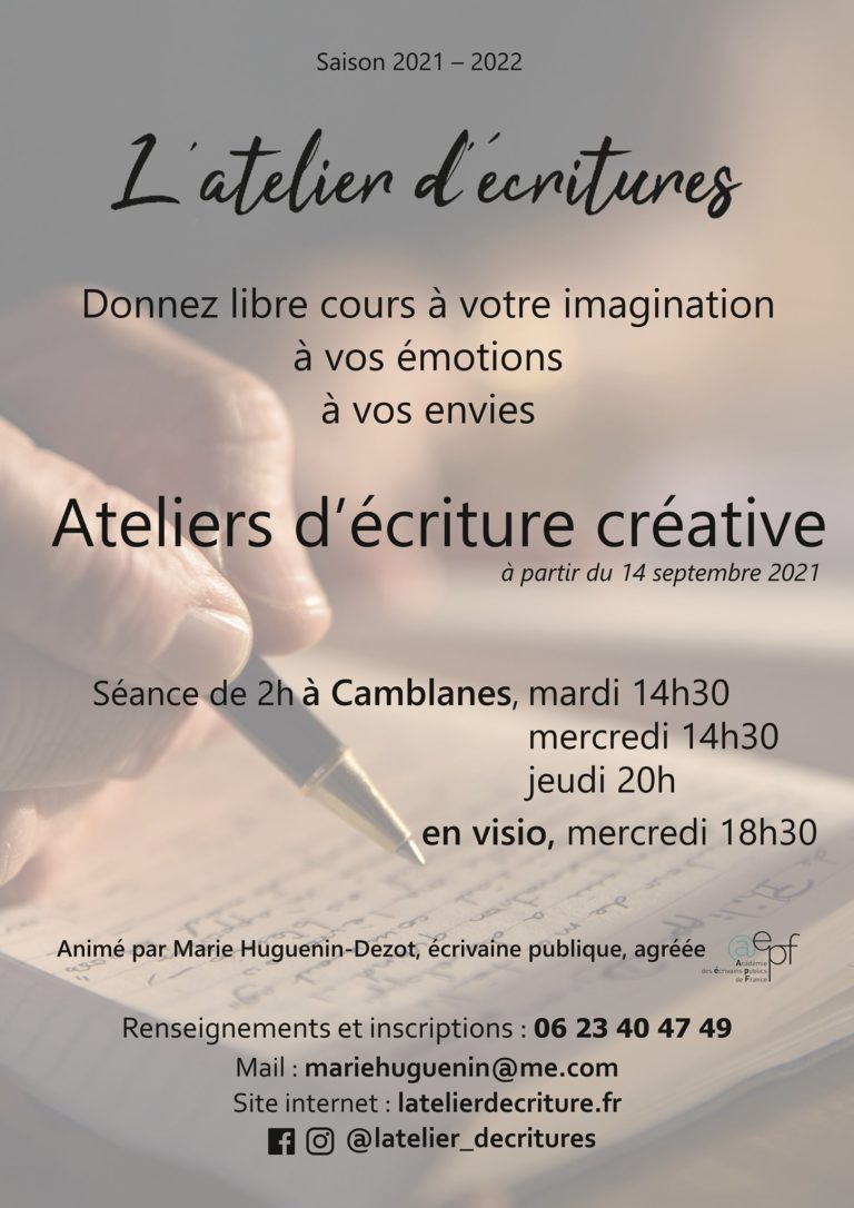 Ecrivain public Bordeaux Camblanes Atelier d'écriture correction ...